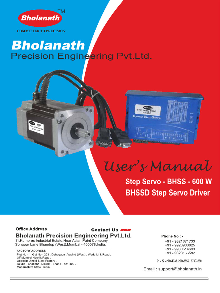 BHSS - 600 W - Step Servo & Drive | PDF | Servomechanism | Electric Motor