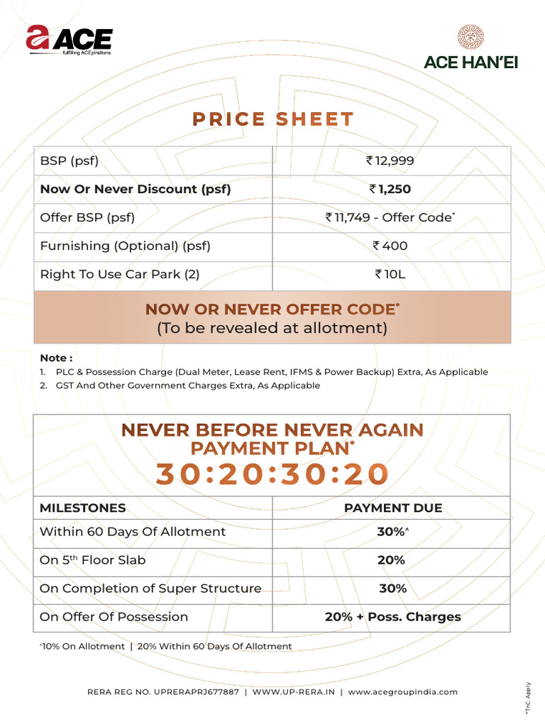 ACE Han'ei - Price Sheet | PDF