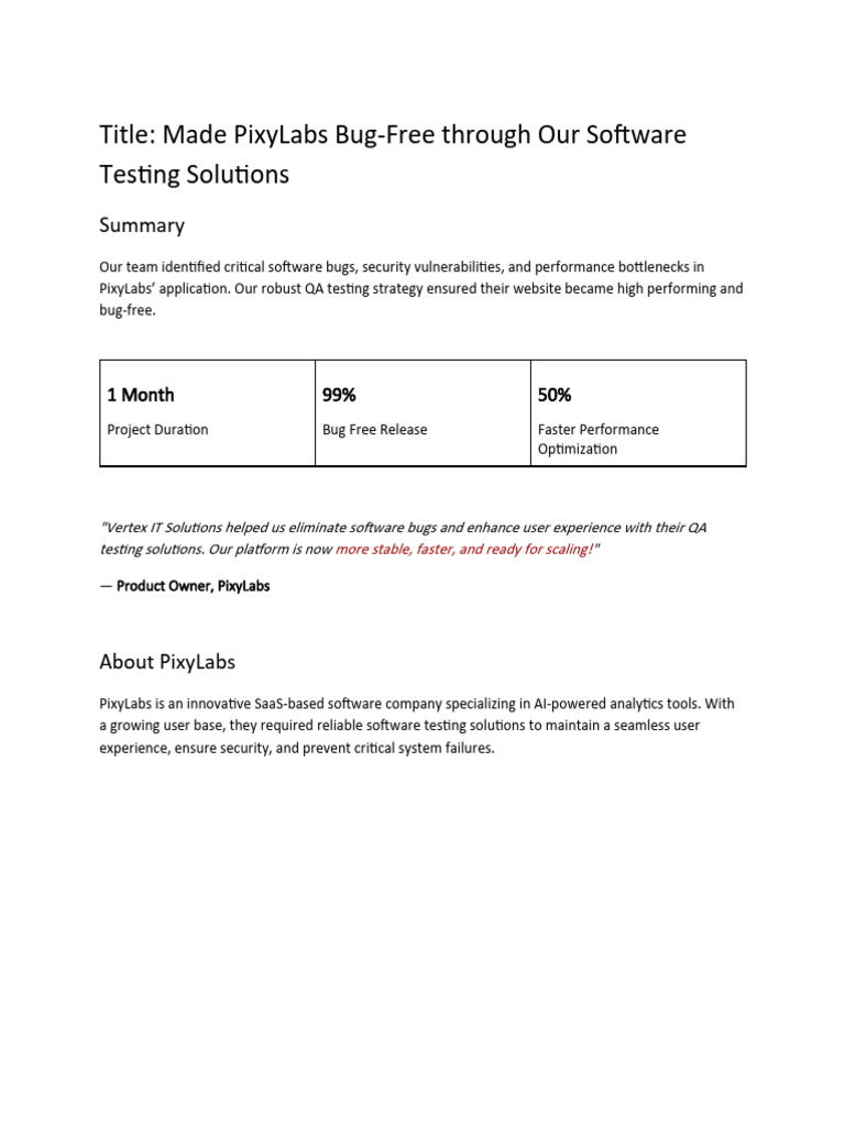 vITSOL - Case Study 2 | PDF