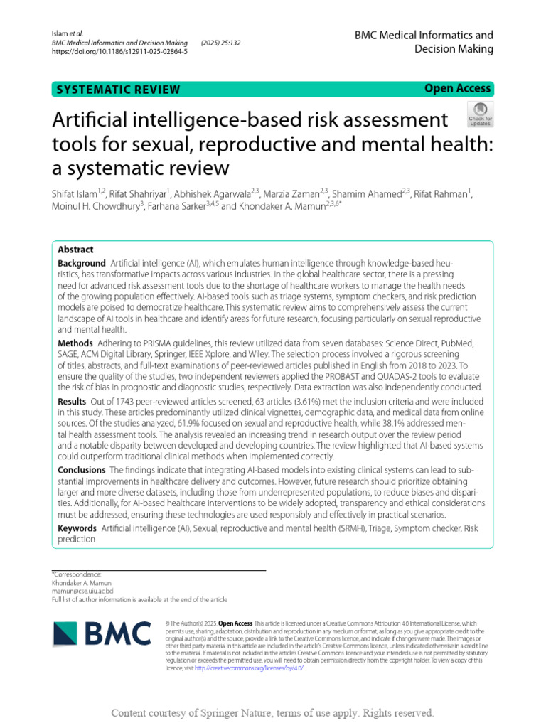 Artificial Intelligence-Based Risk Assessment Tool | PDF | Artificial ...