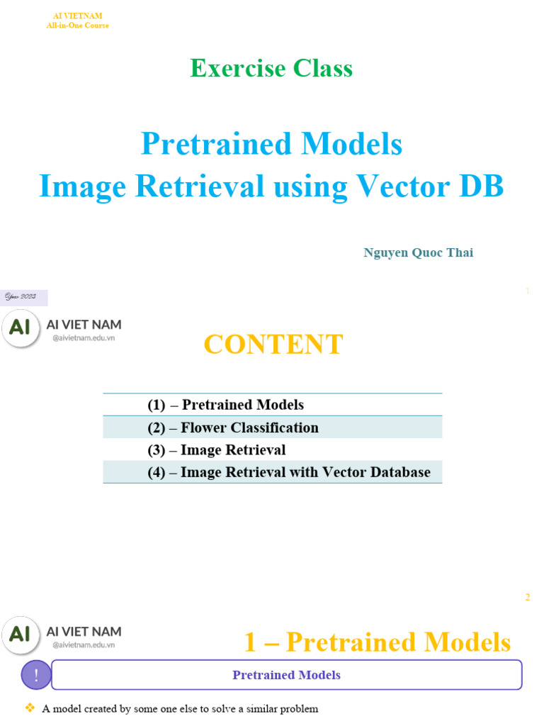 Image Retrieval Pretrained Models | PDF | Databases | Information Retrieval