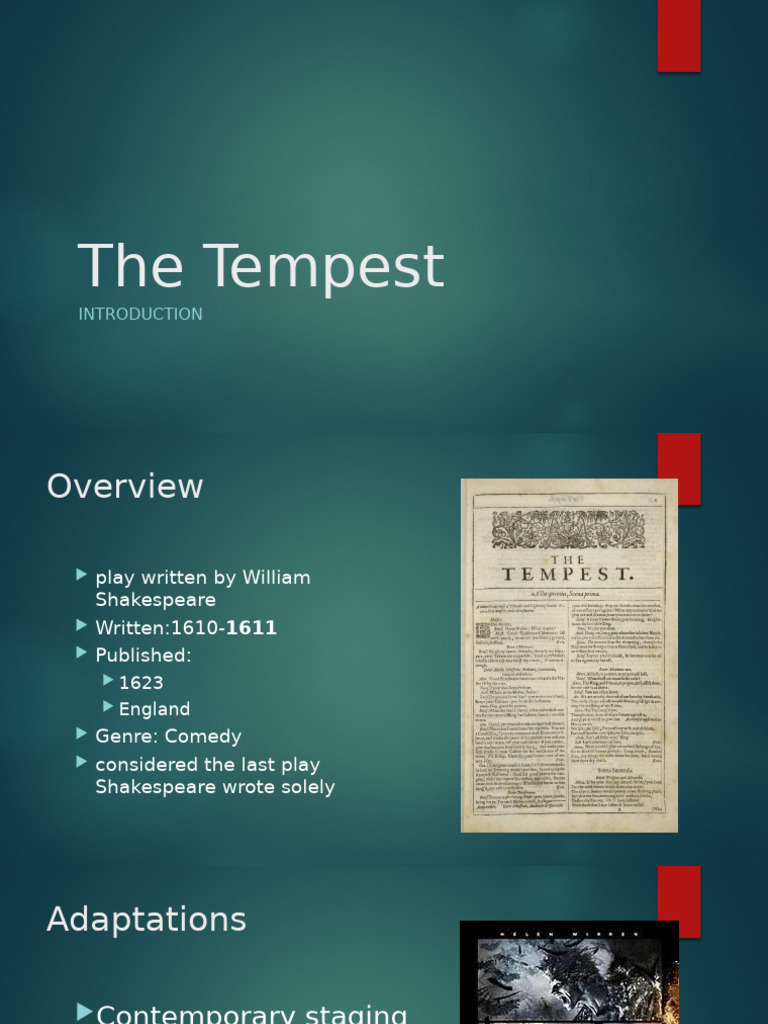 Introduction To The Tempest | PDF