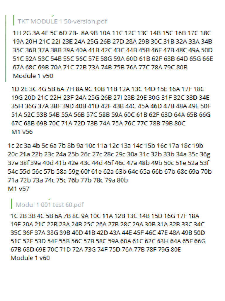 TEST 1-2-3 Moduls Answers | PDF