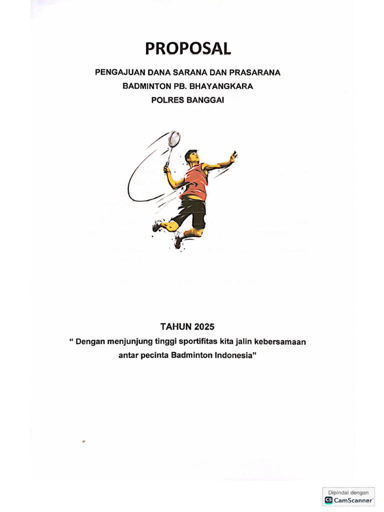 Proposal Badminton | PDF