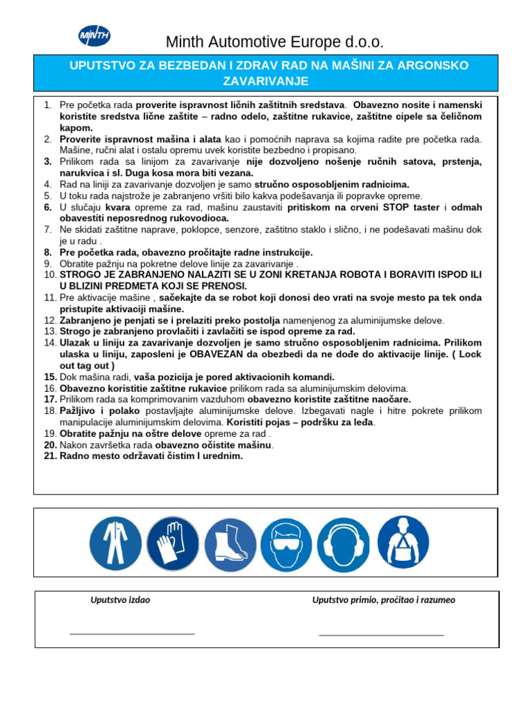 Linija Za Zavarivanje | PDF