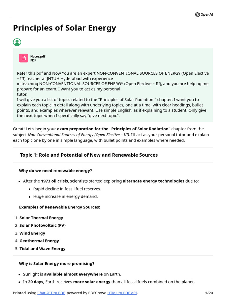 Principles of Solar Energy | PDF | Sun | Nuclear Fusion