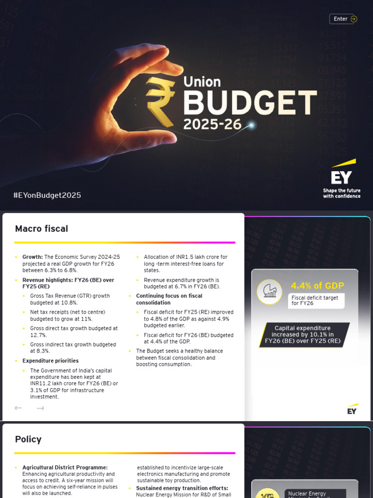 EY Insights on Budget 2025 Overview | PDF | Government Budget Balance ...