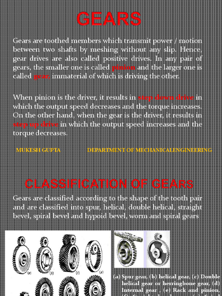 Gears | PDF | Gear | Machines