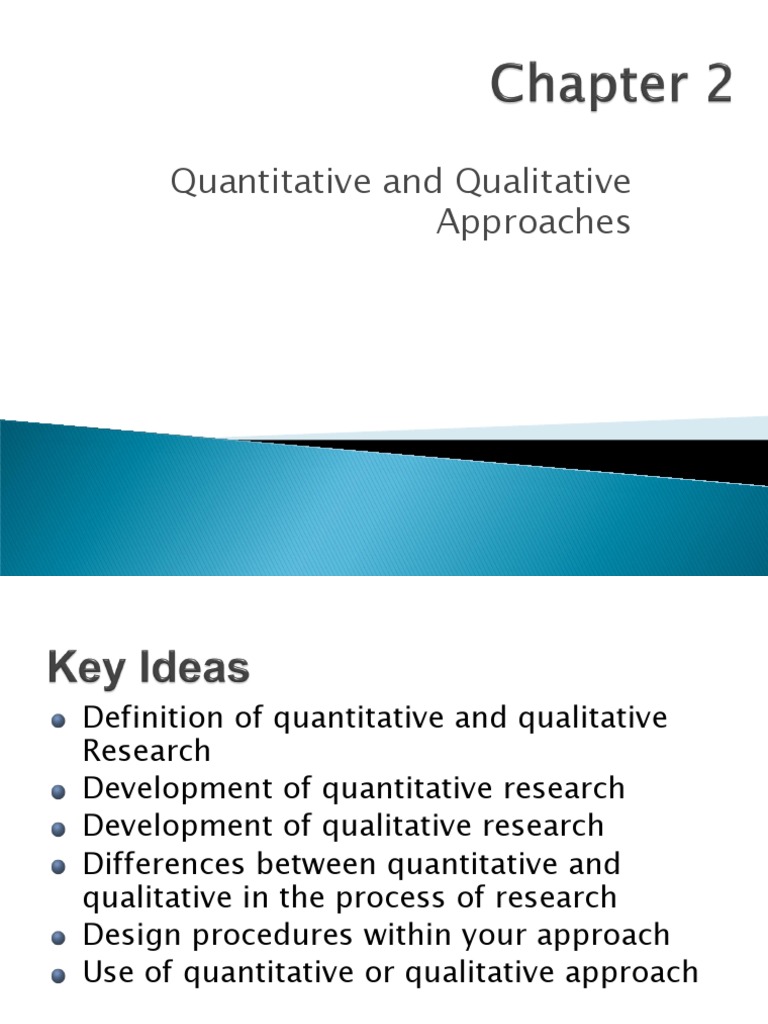 Chapter 2 | Qualitative Research | Quantitative Research