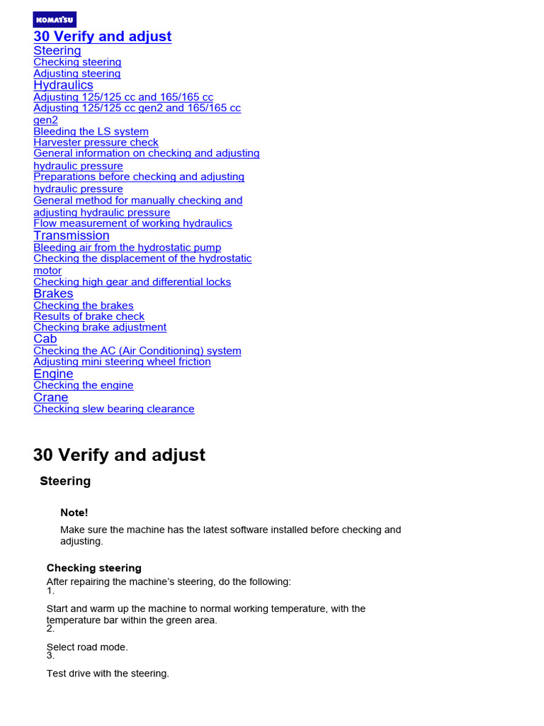 30 Verify and Adjust Harvesters (1.14) en GB | PDF | Calibration ...