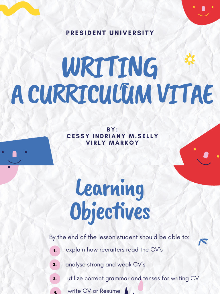 Writing A Curriculum Vitae | PDF | Verb | Language Mechanics