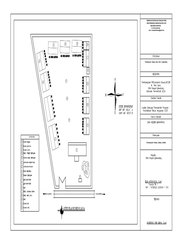 Rencana Site Plane SMA Negeri Likwatang | PDF