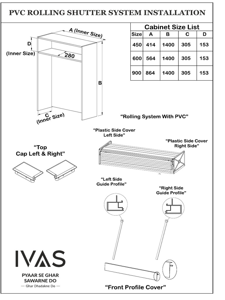Ivas PVC Rolling Shutter Fitting Instalation | PDF