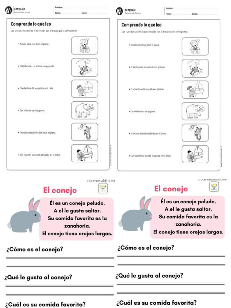 Fichas Comprension Lectora | PDF