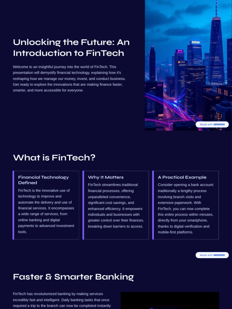 Unlocking The Future An Introduction To FinTech | PDF | Investing | Banks