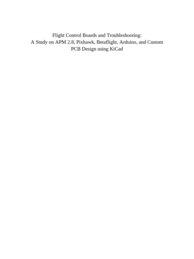 Flight Control Boards & Troubleshooting Guide | PDF | Computing ...