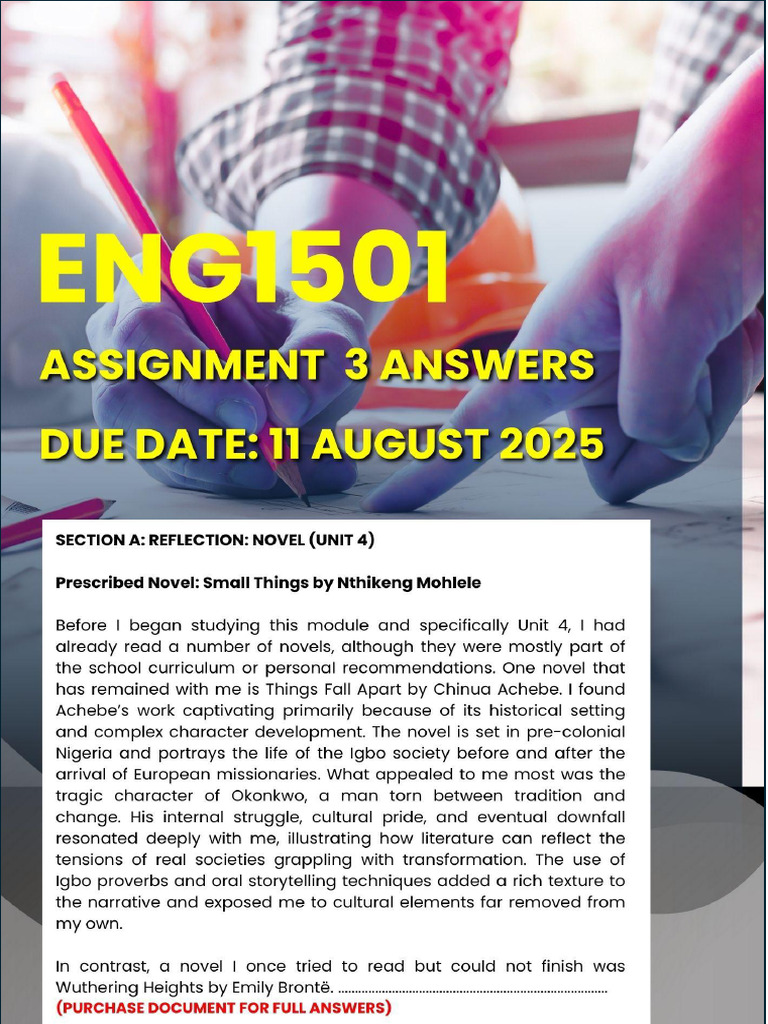 Eng1501 Assignment 3 2025 Dok - Removed | PDF | Narration | Narrative