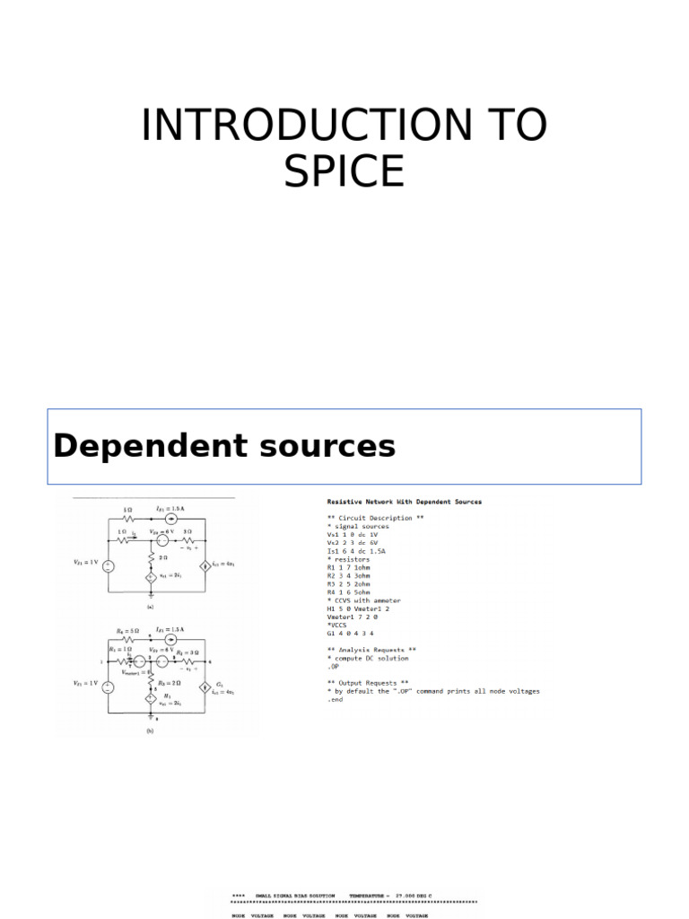 Introduction To Spice | PDF