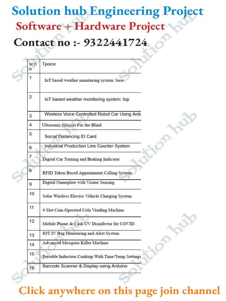 Software + Hardware Engineering Project Idea (Solution Hub) | PDF | Internet Of Things | Remote ...