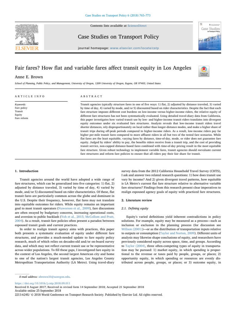 AC Transit Youth Fare Equity Analysis | PDF | Fare | Public Transport