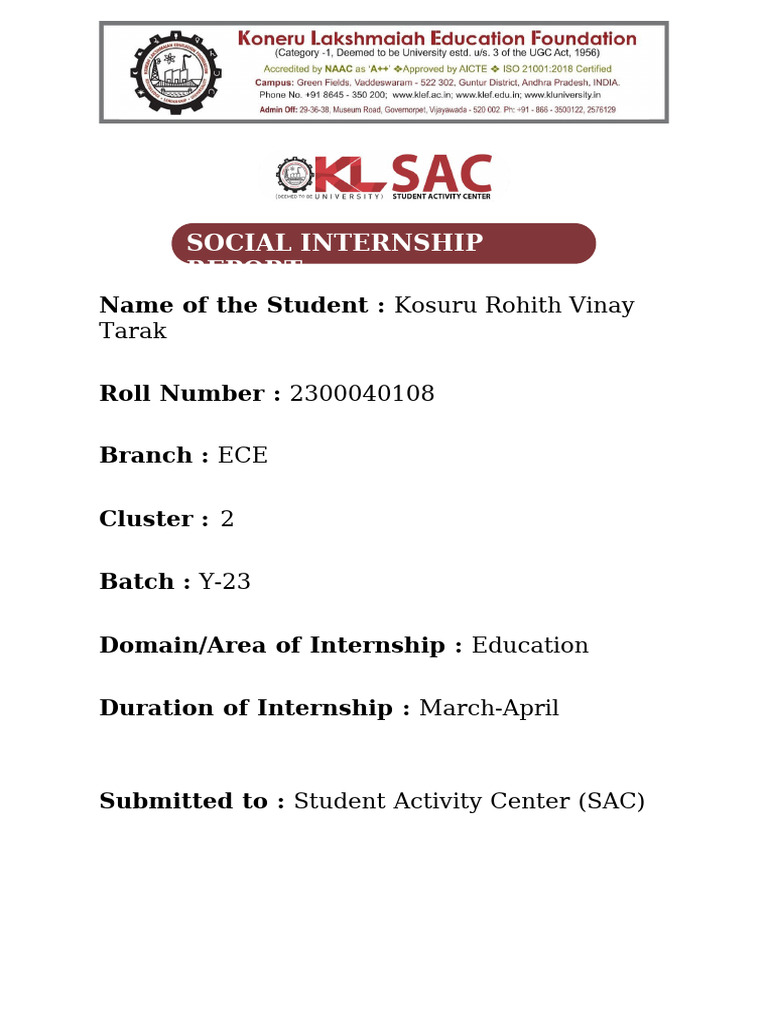 Social Internship | PDF | Internet | Learning