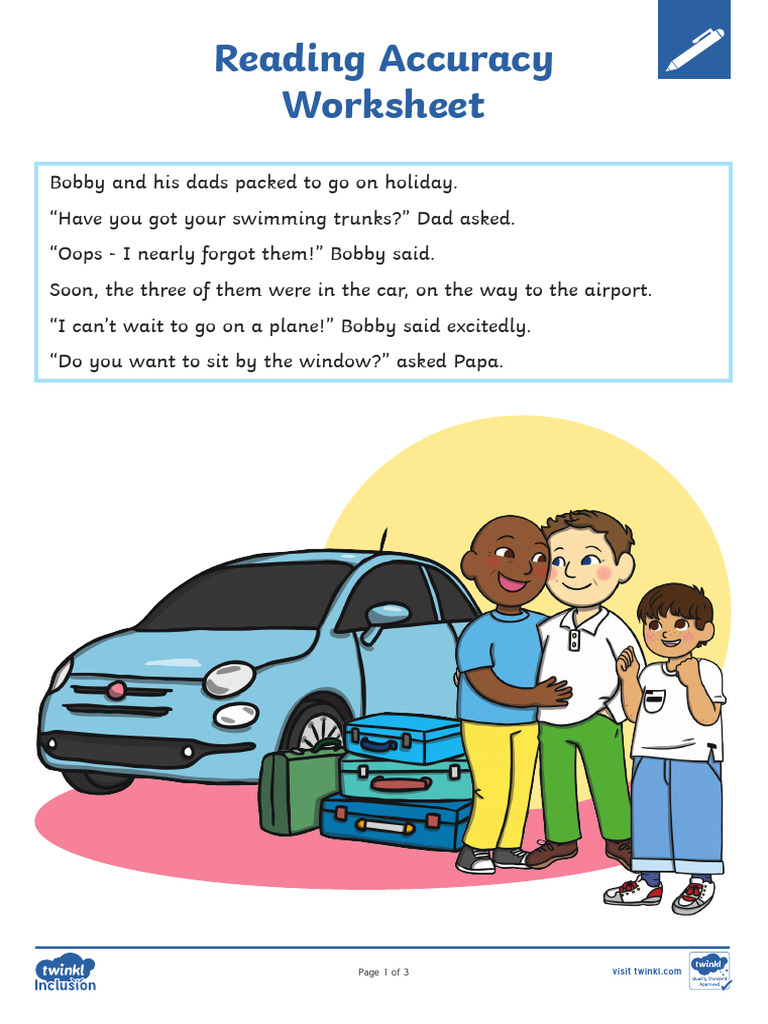 Reading Accuracy Worksheets | PDF