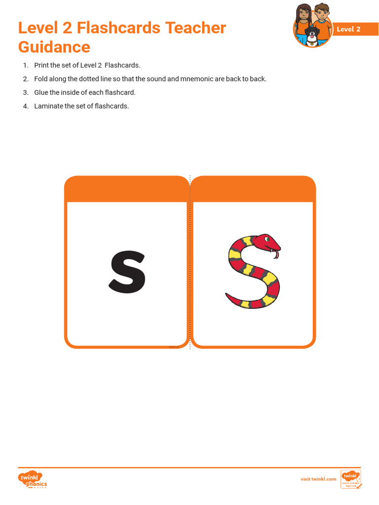 Level 2 Flashcards Teacher Guidance | PDF