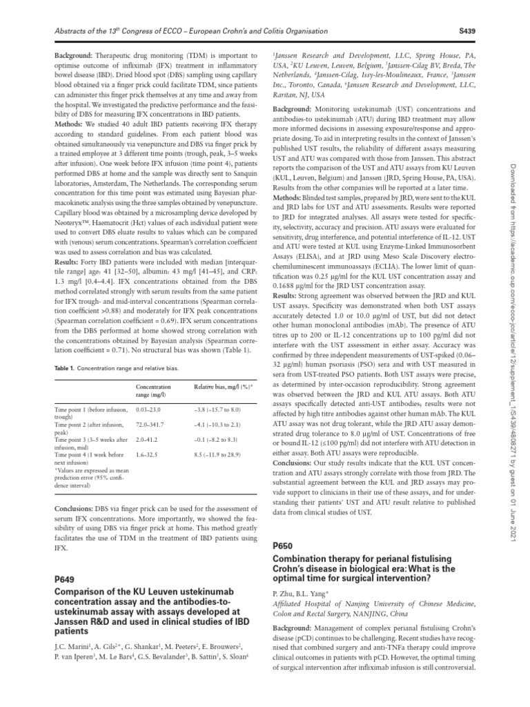 2018 - ECCO - Marini - P649 - Monitoring UST Janssen - KUL | PDF ...