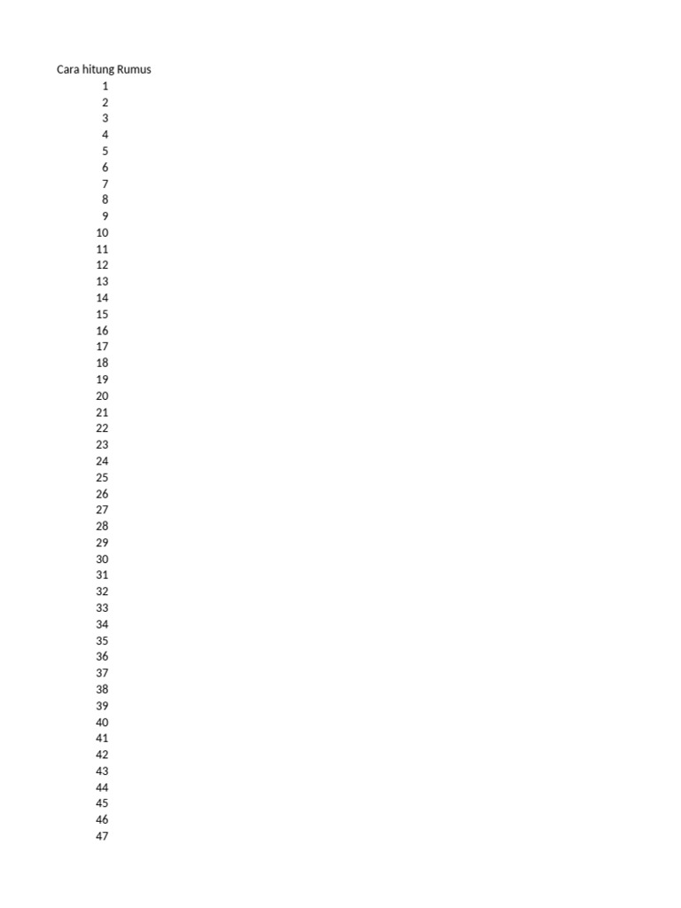 Cara Menghitung Rumus Total | PDF