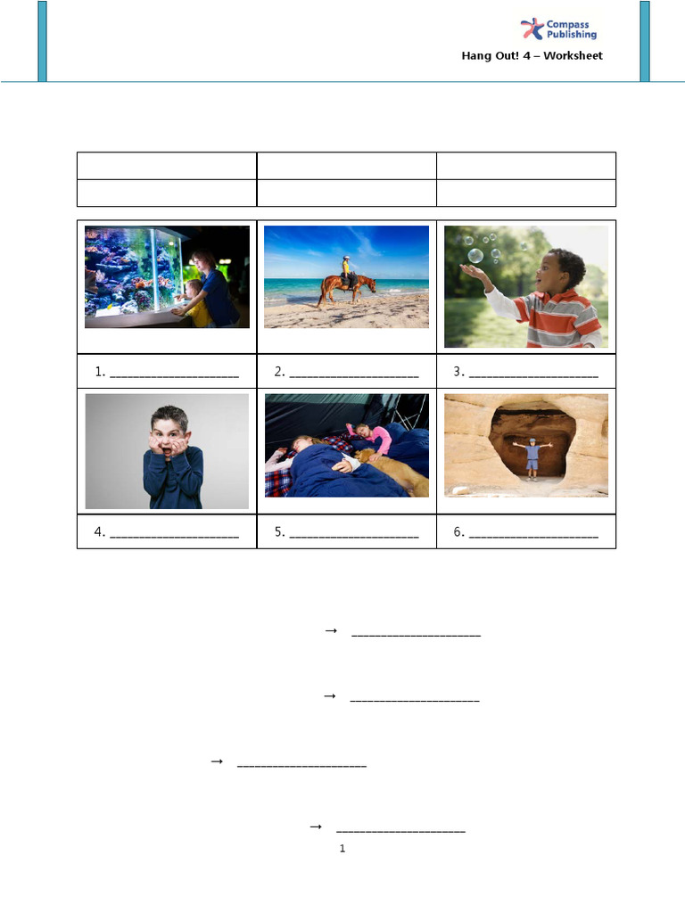 Hangout 4 Worksheet U8 | PDF