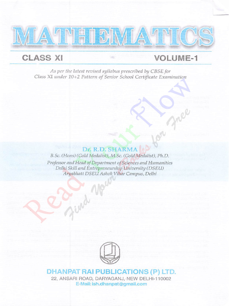 Class 11 Maths Volume 1 Index | PDF | Trigonometric Functions | Complex ...