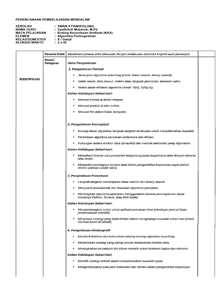 Algoritma KKA untuk Pembelajaran Koding | PDF
