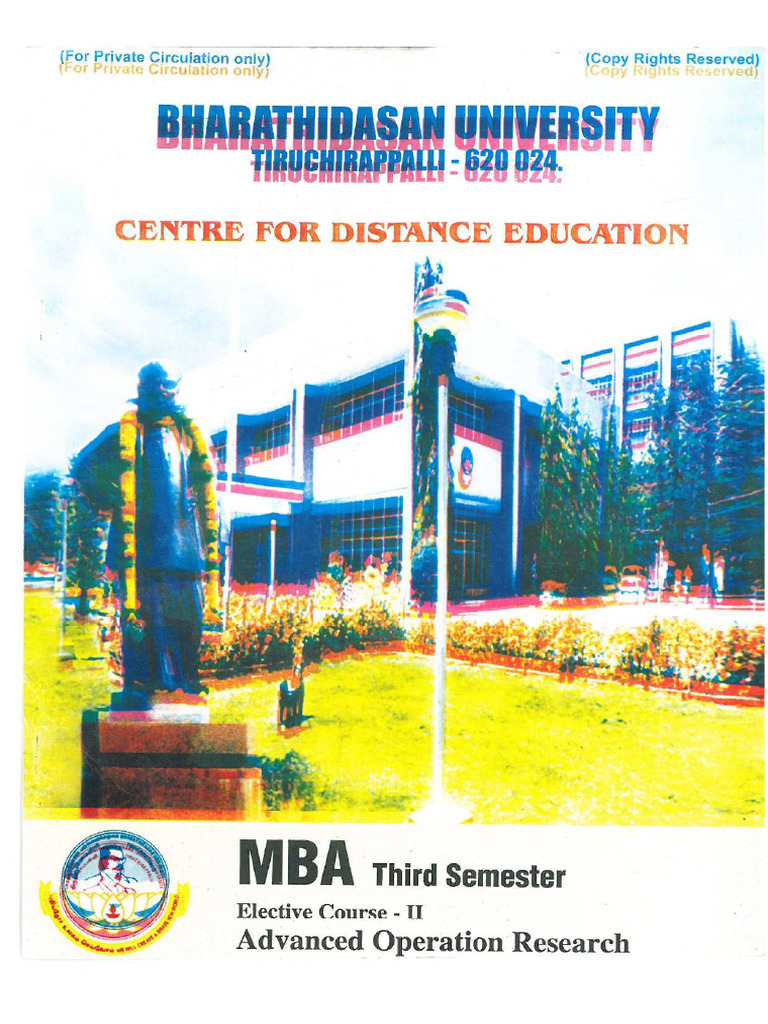 Advanced Operation Research | PDF