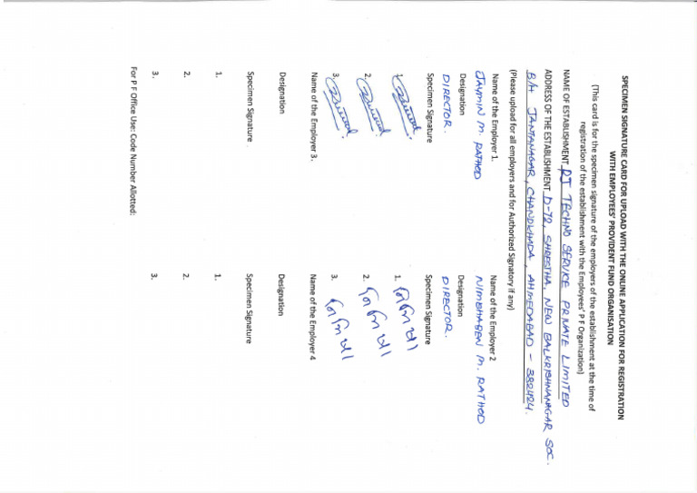 Specimen Signature | PDF