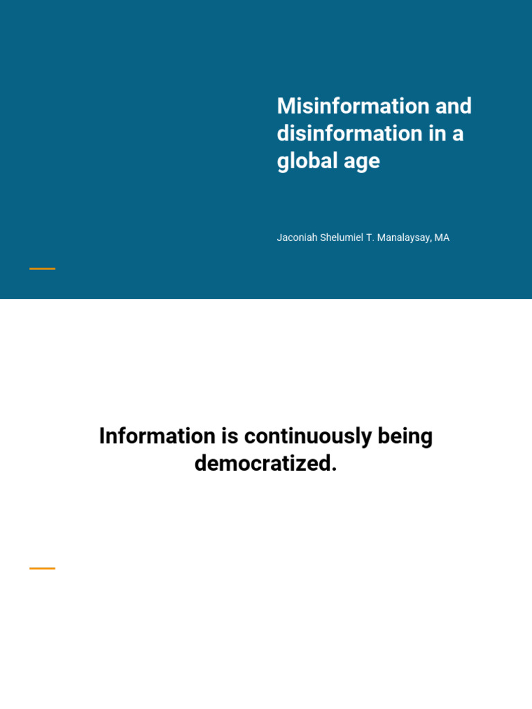 Misinformation and Disinformation Explained | PDF | Conformity | Social ...