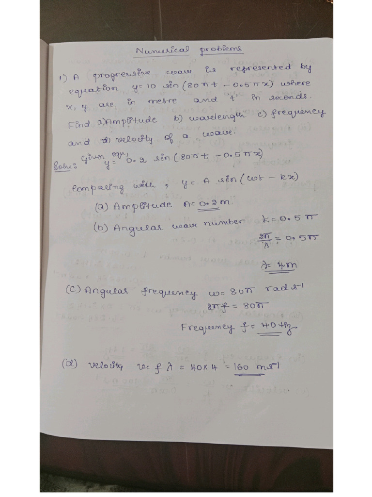 Phy Numericals Solved | PDF