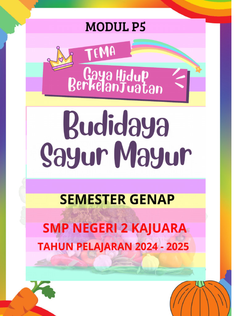 Modul P5 Tema Gaya Hidup Berkelanjutan Budidaya Sayur Mayur | PDF