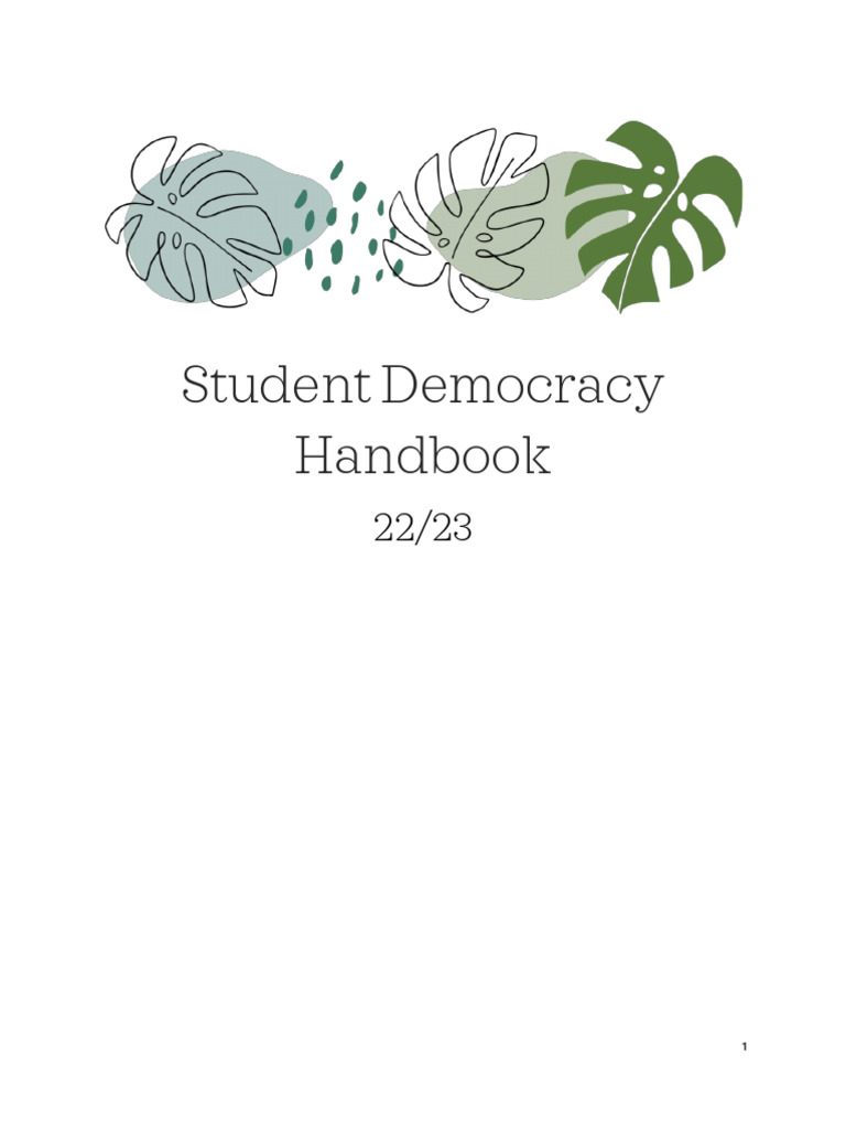 Student Democracy Handbook | PDF | Complaint