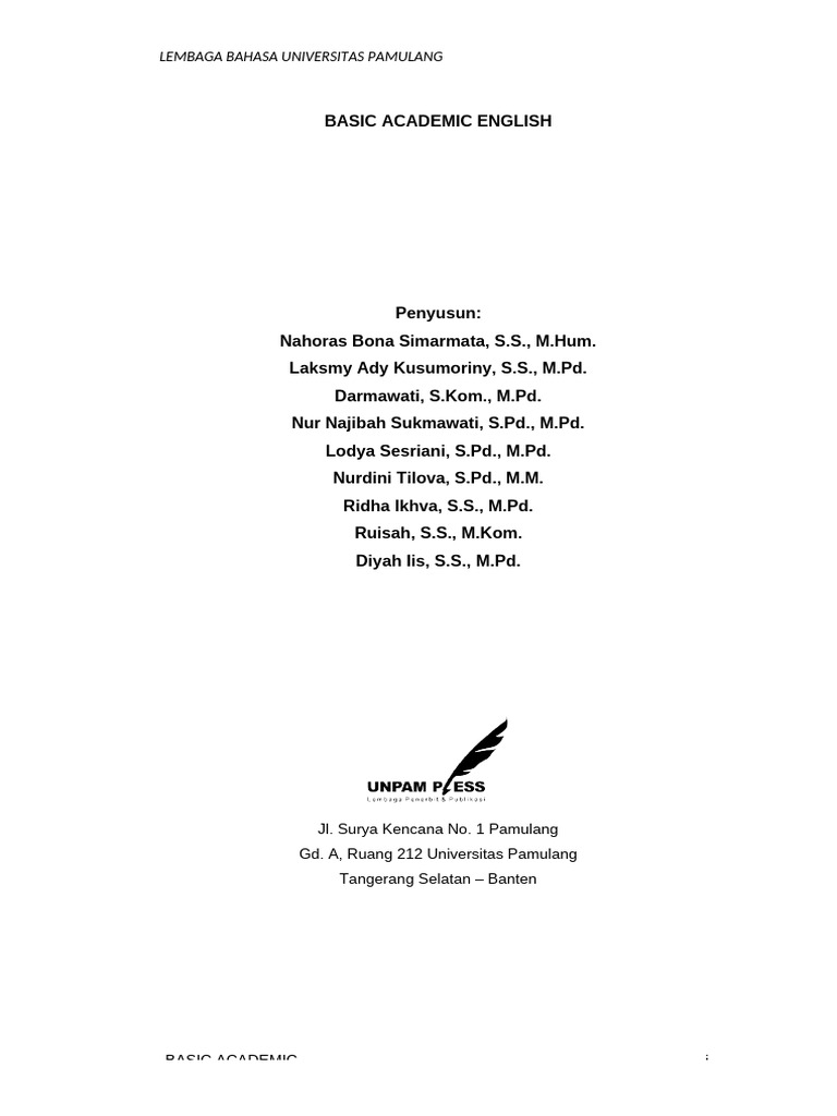 Basic Academic English Module Pdf Test Of English As A Foreign