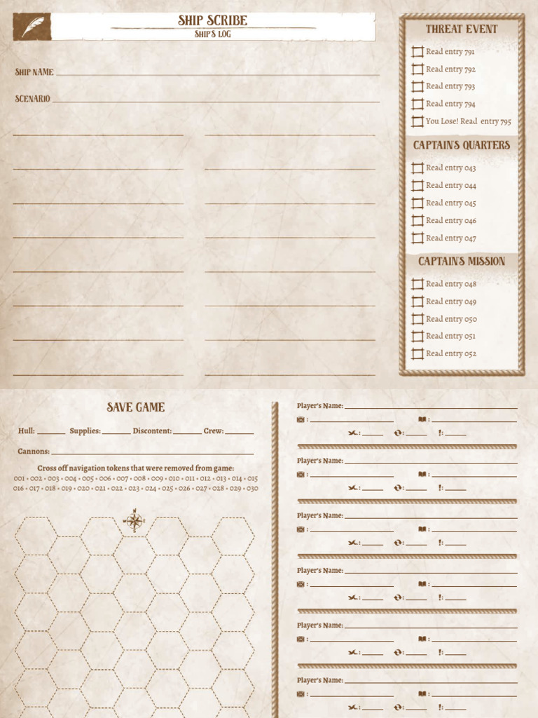 Ship Scribe Log Entries | PDF