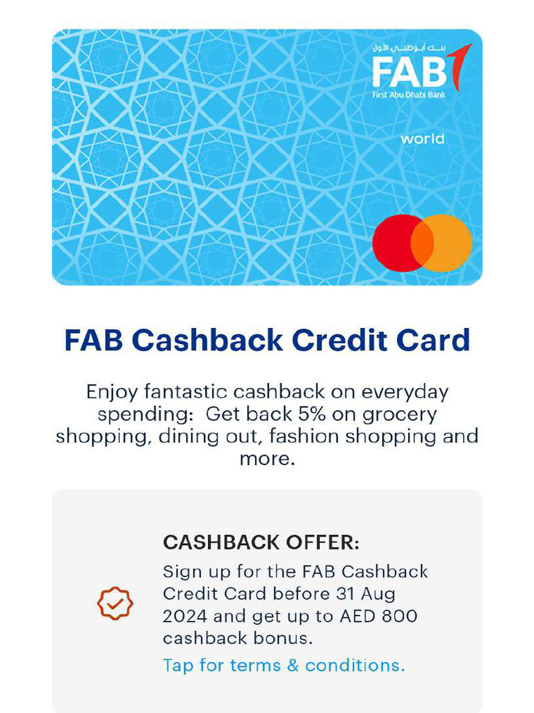 FAB Cashback | PDF