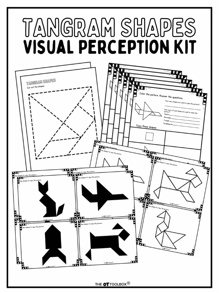 17 - Tangram Shapes Visual Perception Kit - The OT Toolbox | PDF