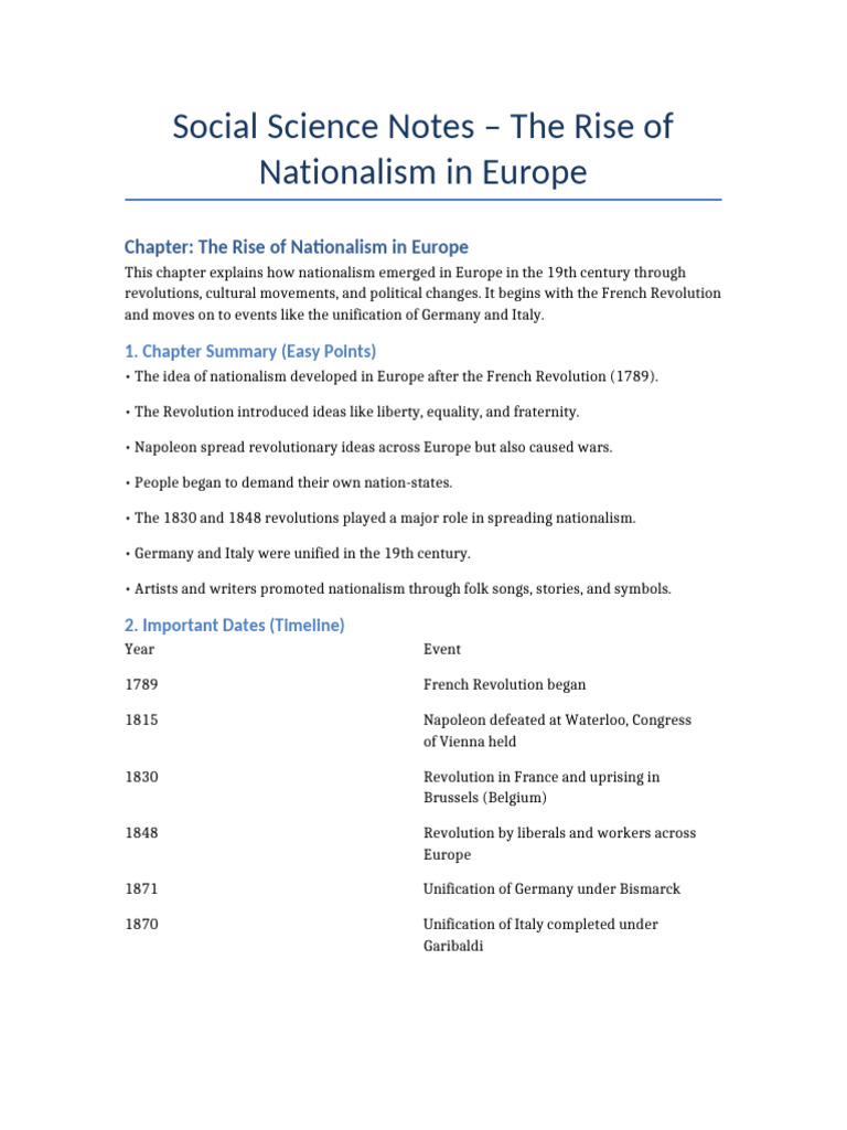 Nationalism's Rise in 19th Century Europe | PDF | Nationalism | French ...