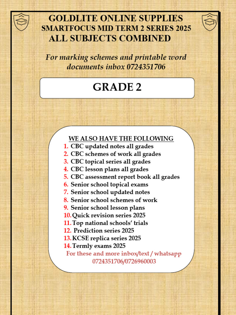 Grade 2 Term 2 Mid Term Exams | PDF | Learning