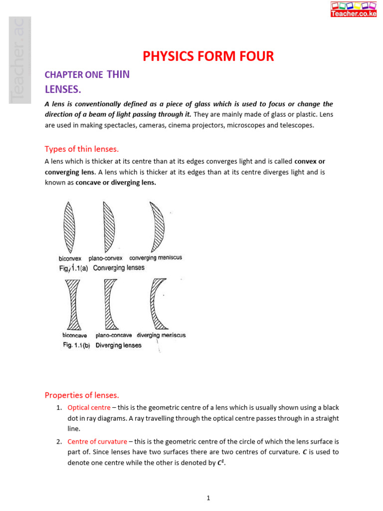 Physics Form 4 Notes Teacher - Co .Ke | PDF | Transformer | Inductor