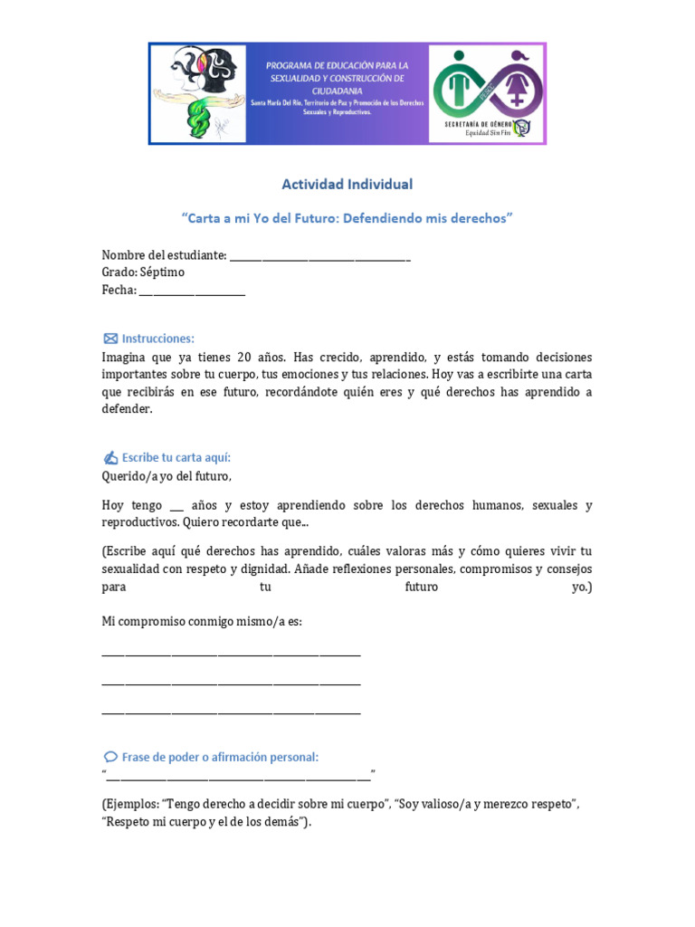 Carta A Mi Yo Del Futuro | PDF