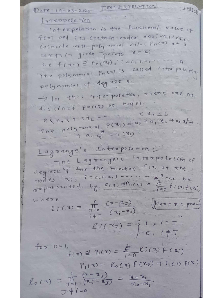 Numerical Methods and Scientific Computing Unit 3&4 | PDF