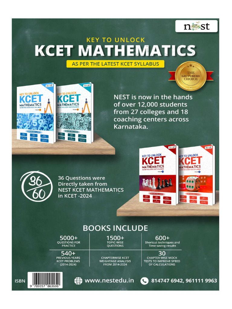 KCET Mathematics Grand Test 1 | PDF | Multiple Choice | Mathematics