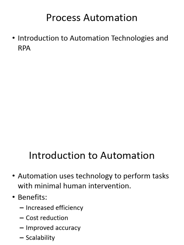 Process Automation RPA | PDF