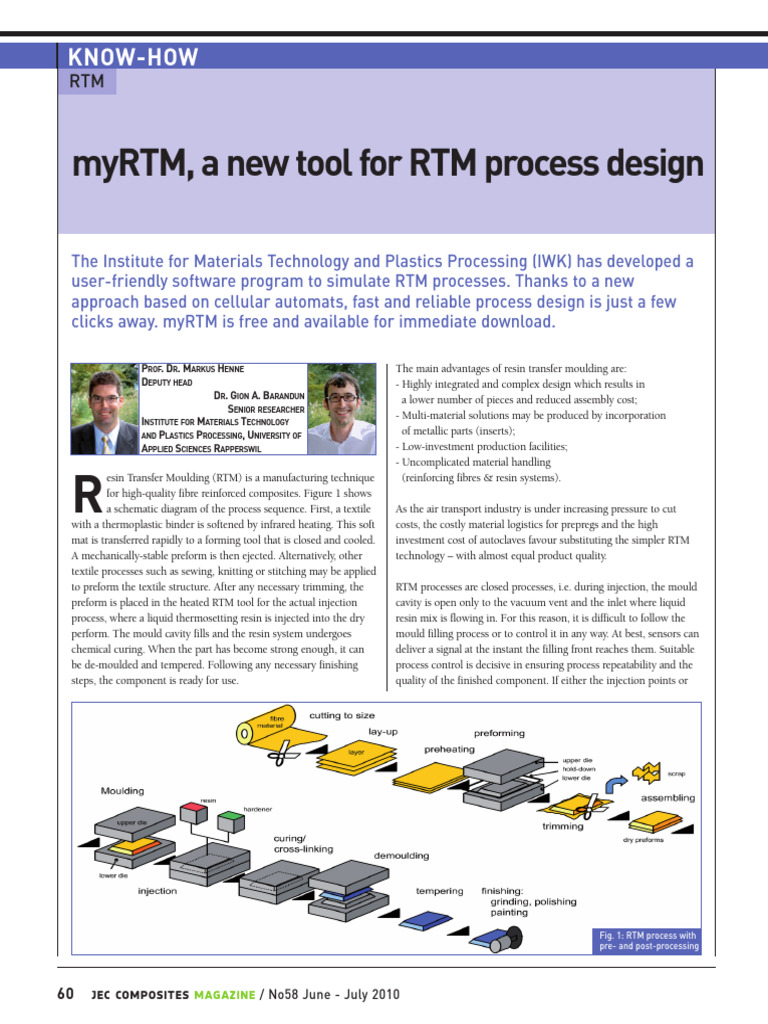 myRTM: Simplifying RTM Process Design | PDF | Simulation | Composite ...